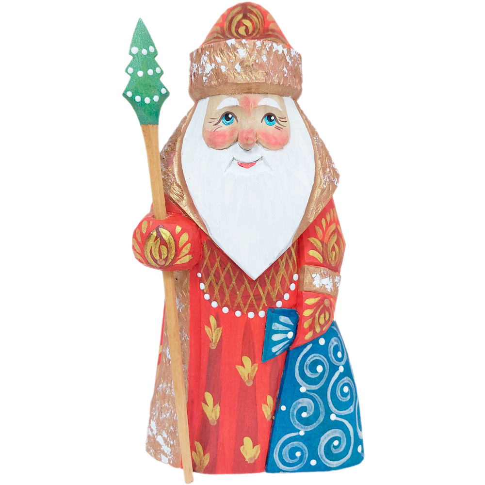 Деревянная фигурка ручной работы "Дед Мороз"