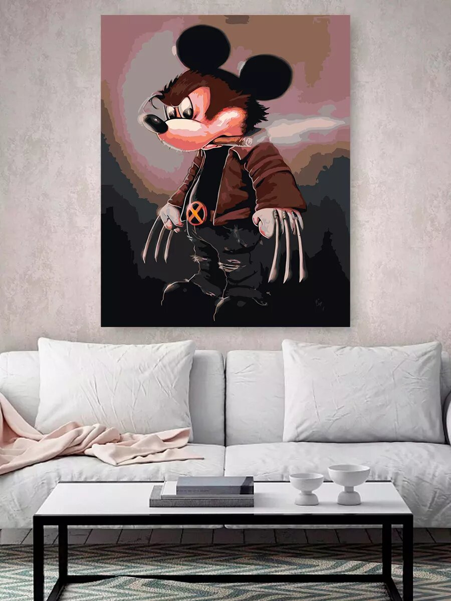 Картина по номерам Микки Маус