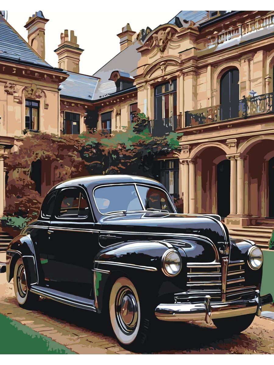 Картина по номерам Ford 1941 Автомобиль Ретро Машина