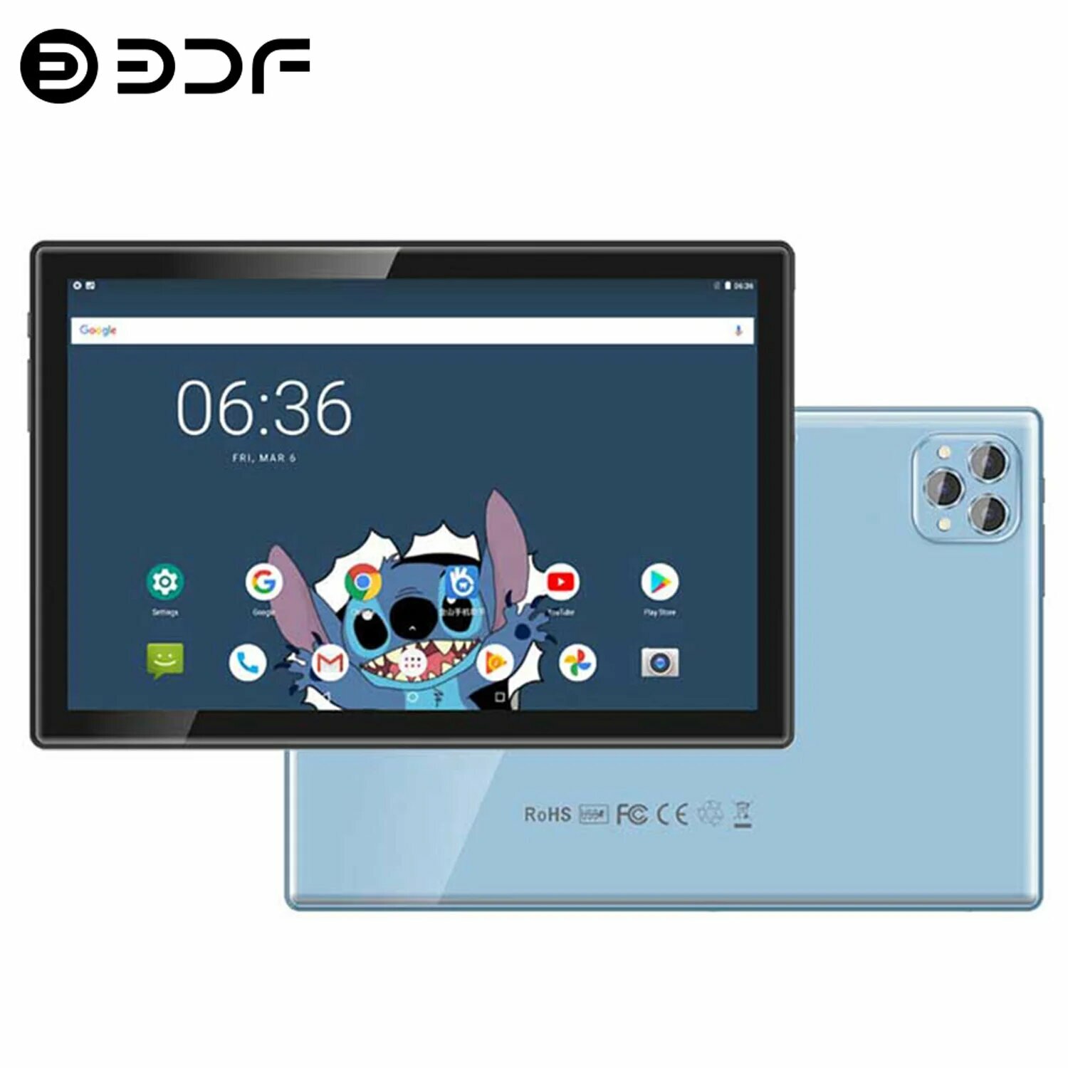 Планшет BDF, 10.1", 8/512ГБ, Wi-Fi+4G, Android