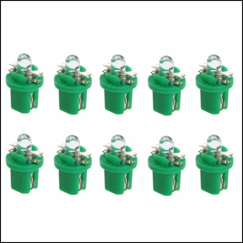 Эксклюзивные автомобильные лампочки т5 зеленые 10 штук