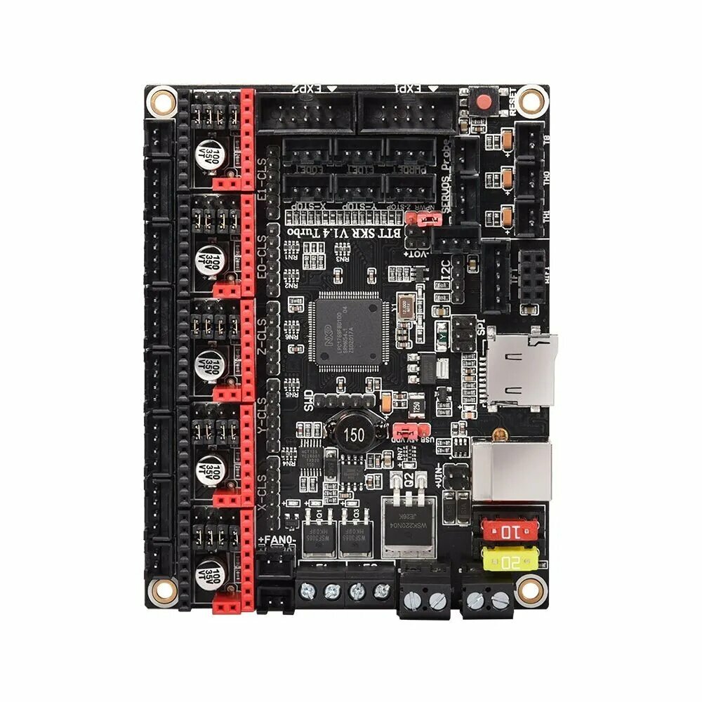 BIGTREETECH SKR V1.4 Turbo, 32-разрядная плата управления, 120 МГц, поддержка 5-осевого шагового двигателя TMC2209 для платы Voron DIY
