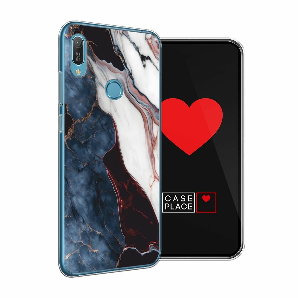 Чехол на Honor 8A/8A Pro/Huawei Y6s/Y6 2019 / Хонор 8А с принтом "Благородный мрамор" — фото 1