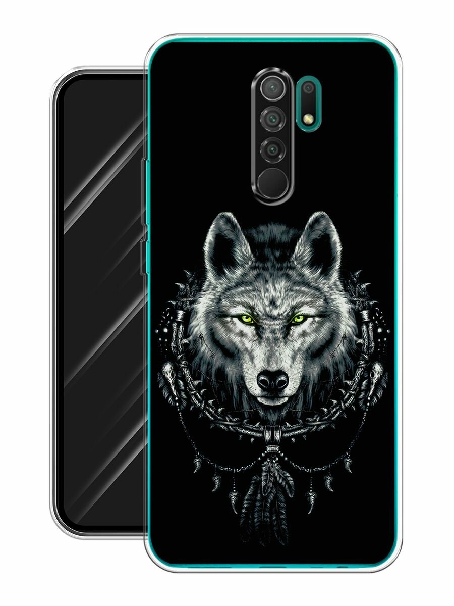 Чехол на Xiaomi Redmi 9 / Сяоми Редми 9 с принтом "Волк оберег" — фото 1