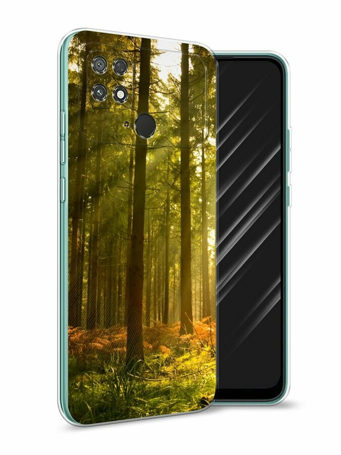 Силиконовый чехол на Xiaomi Poco C40 / Сяоми Поко C40 с принтом "Лес 7"