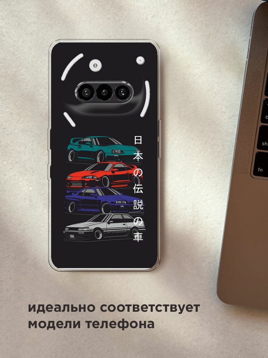 Чехол на Nothing Phone 3a / Нотинг Фон 3а с принтом "JDM Legend cars" — фото 1