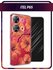 Чехол на Itel P65 / Ител P65 с принтом "Рыжие гибискусы", прозрачный