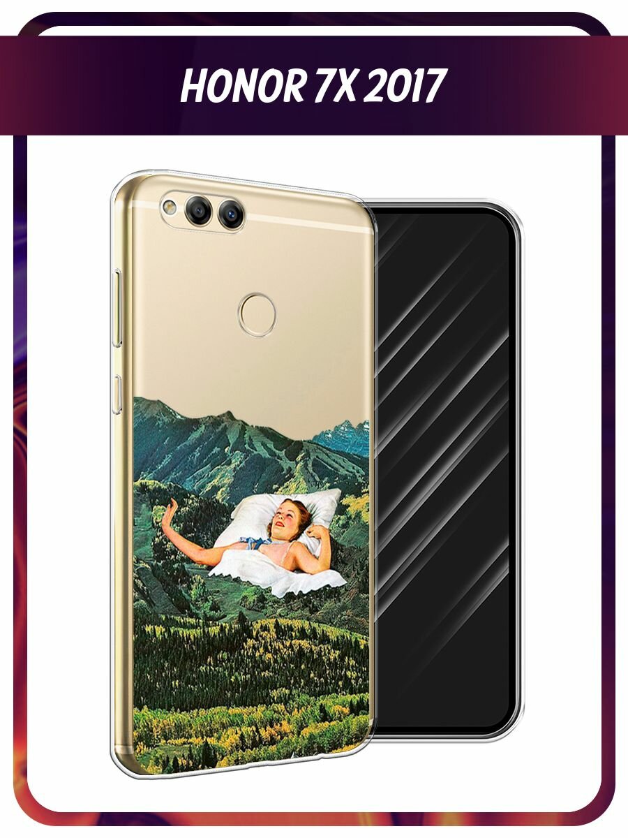 Чехол на Honor 7X / Хонор 7Х с принтом Good morning, my darling, прозрачный