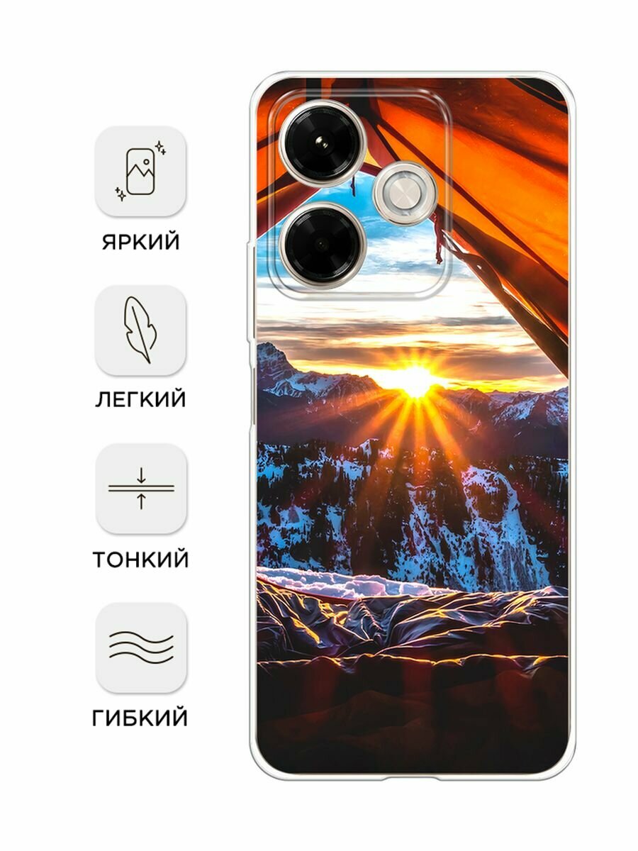 Чехол на Xiaomi Redmi 13X / Сяоми Редми 13X с принтом "Горы 7" — фото 1