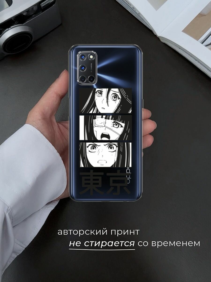 Чехол на Oppo A52/A72 / Оппо A52/A72 с принтом "Tokyo girls", прозрачный — фото 1