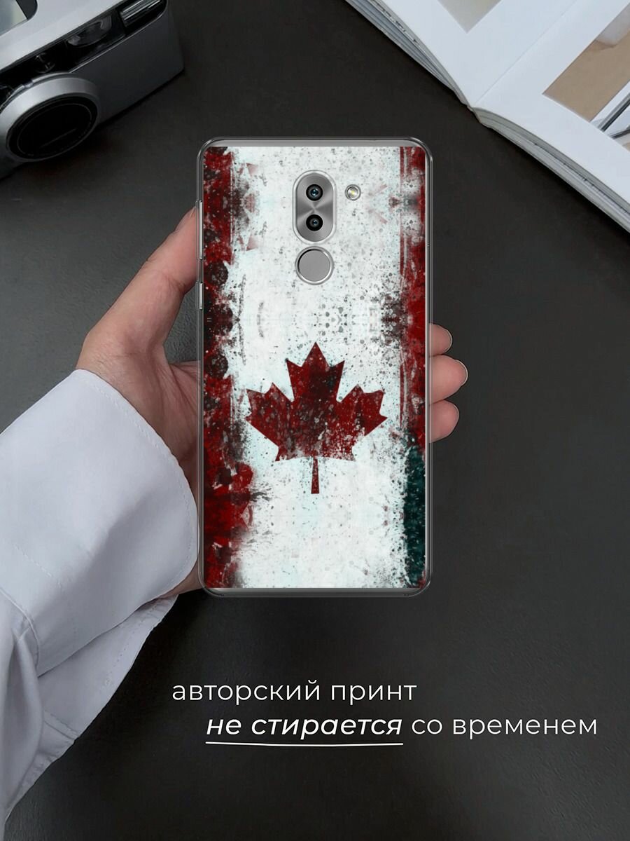 Силиконовый чехол на Honor 6X / Хонор 6Х с принтом "Канада" — фото 1