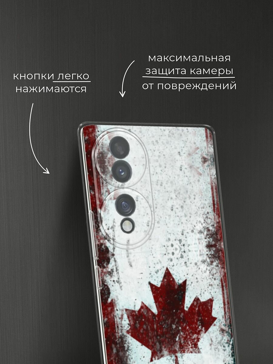 Силиконовый чехол на Honor 70 / Хонор 70 с принтом "Канада" — фото 1