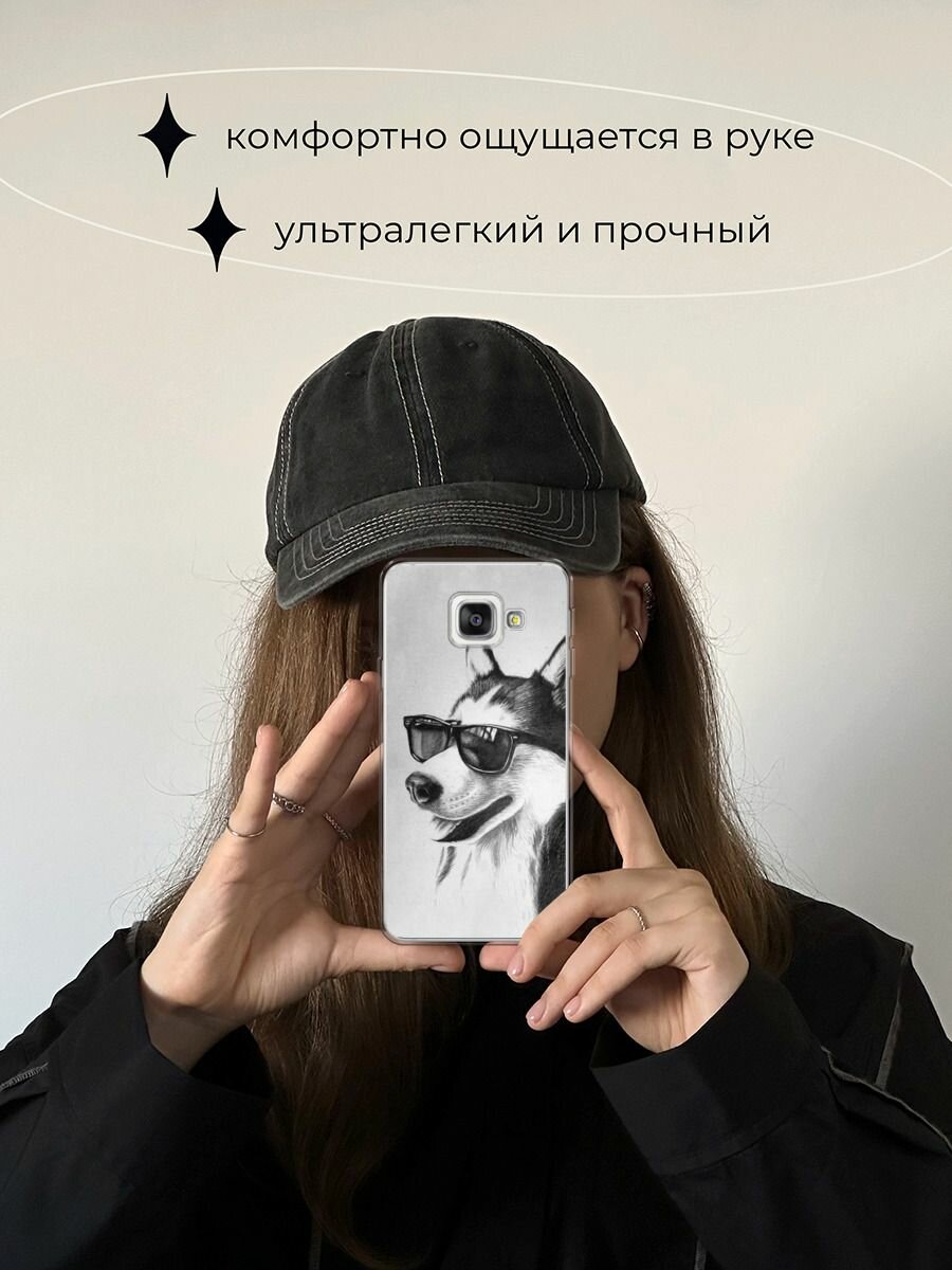 Чехол на Samsung Galaxy A3 2016 / Самсунг Галакси А3 2016 с принтом "Крутой Хаске" — фото 1
