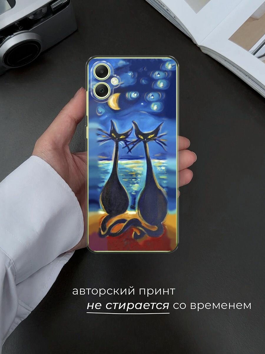 Чехол на Samsung Galaxy A05 / Самсунг Галакси A05 с принтом "Влюбленные котики 7" — фото 1
