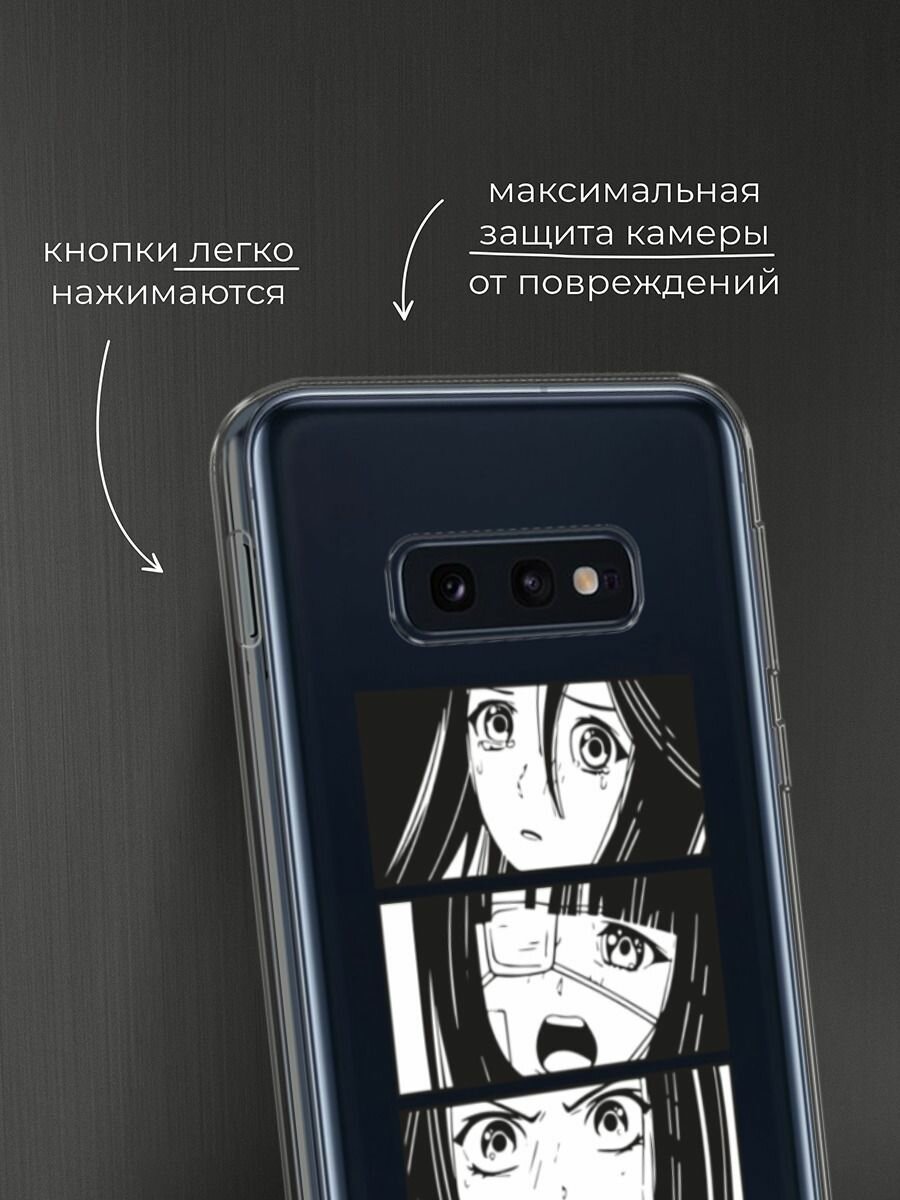 Чехол на Samsung Galaxy S10E / Самсунг Галакси S10E с принтом "Tokyo girls", прозрачный — фото 1