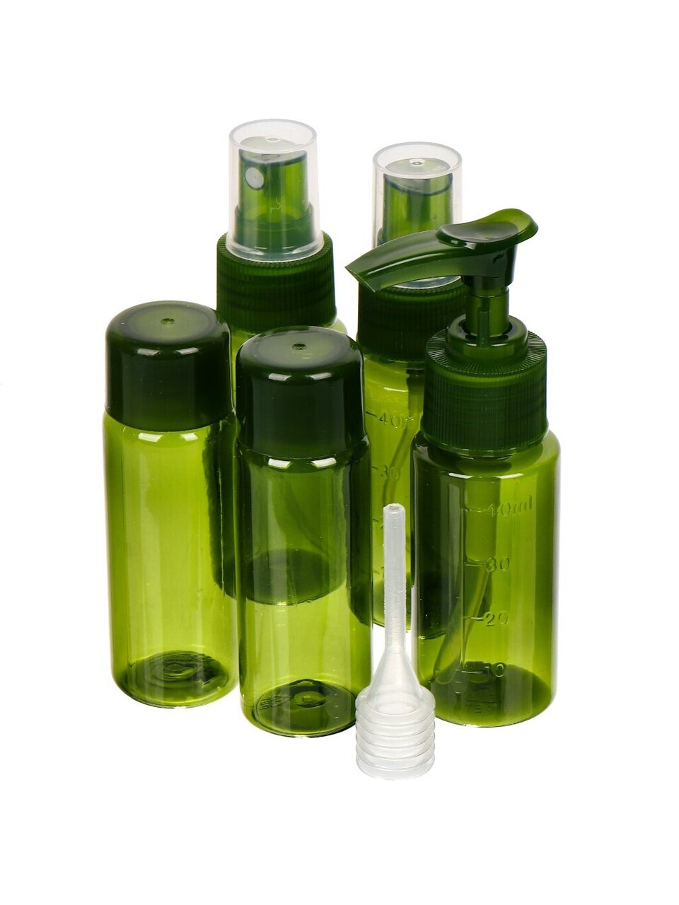 Набор путешественника: прозрачная косметичка и 5 дорожных флаконов для косметики в самолет, артикул T2022-7116