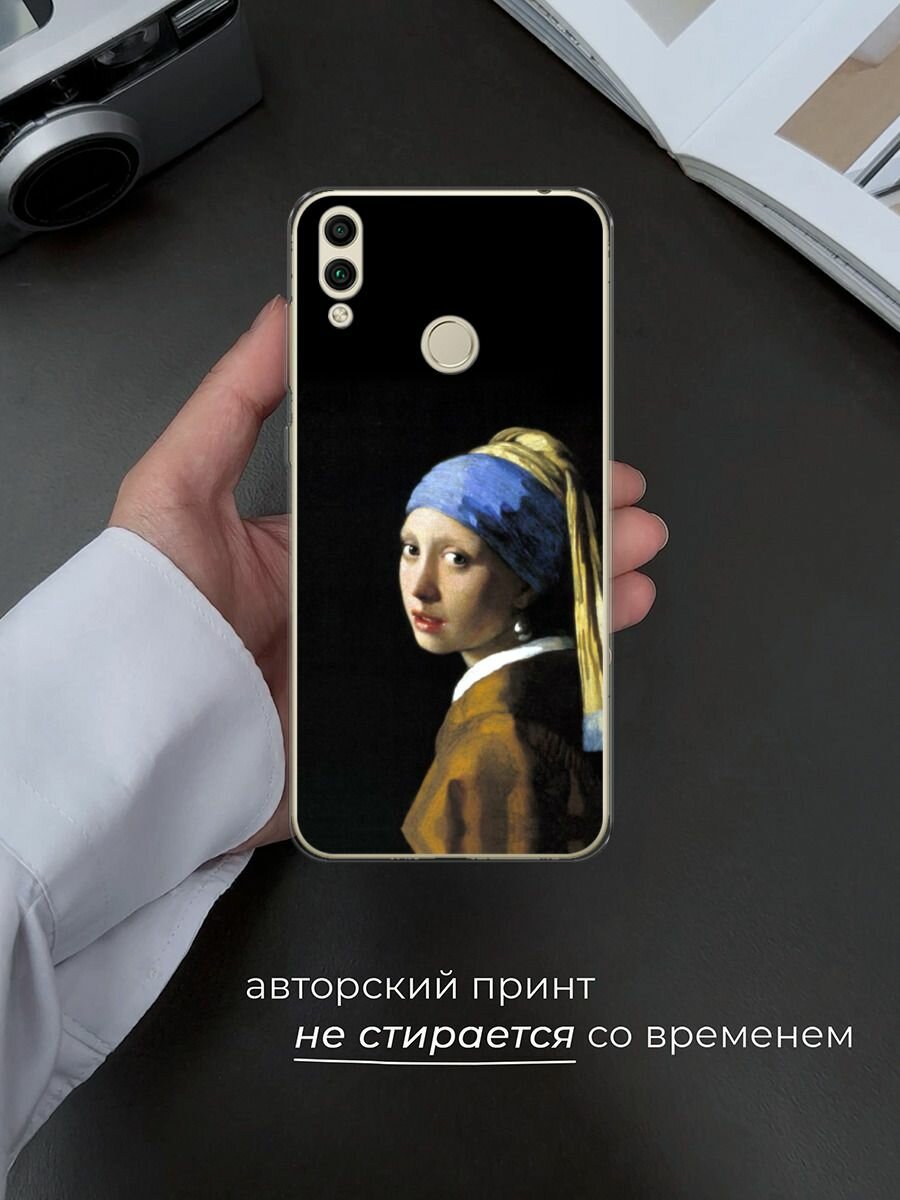 Чехол на Honor 8C / Хонор 8С с принтом "Девушка с жемчужной сережкой" — фото 1