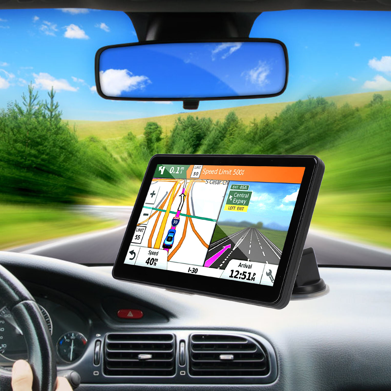 9-дюймовая автомобильная навигационная система для беспроводного CarPlay и Android Auto с 2.5D сенсорным экраном