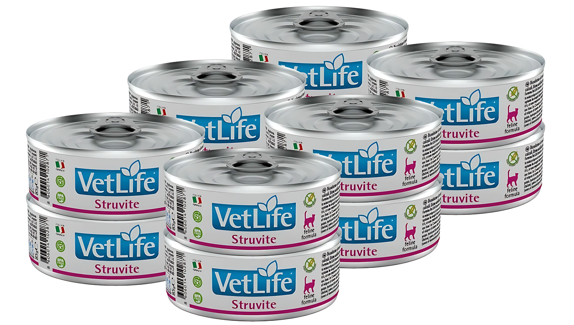 Влажный корм для кошек Farmina Vet Life Cat Struvite при МКБ струвитного типа, упаковка 12 шт х 85 гр