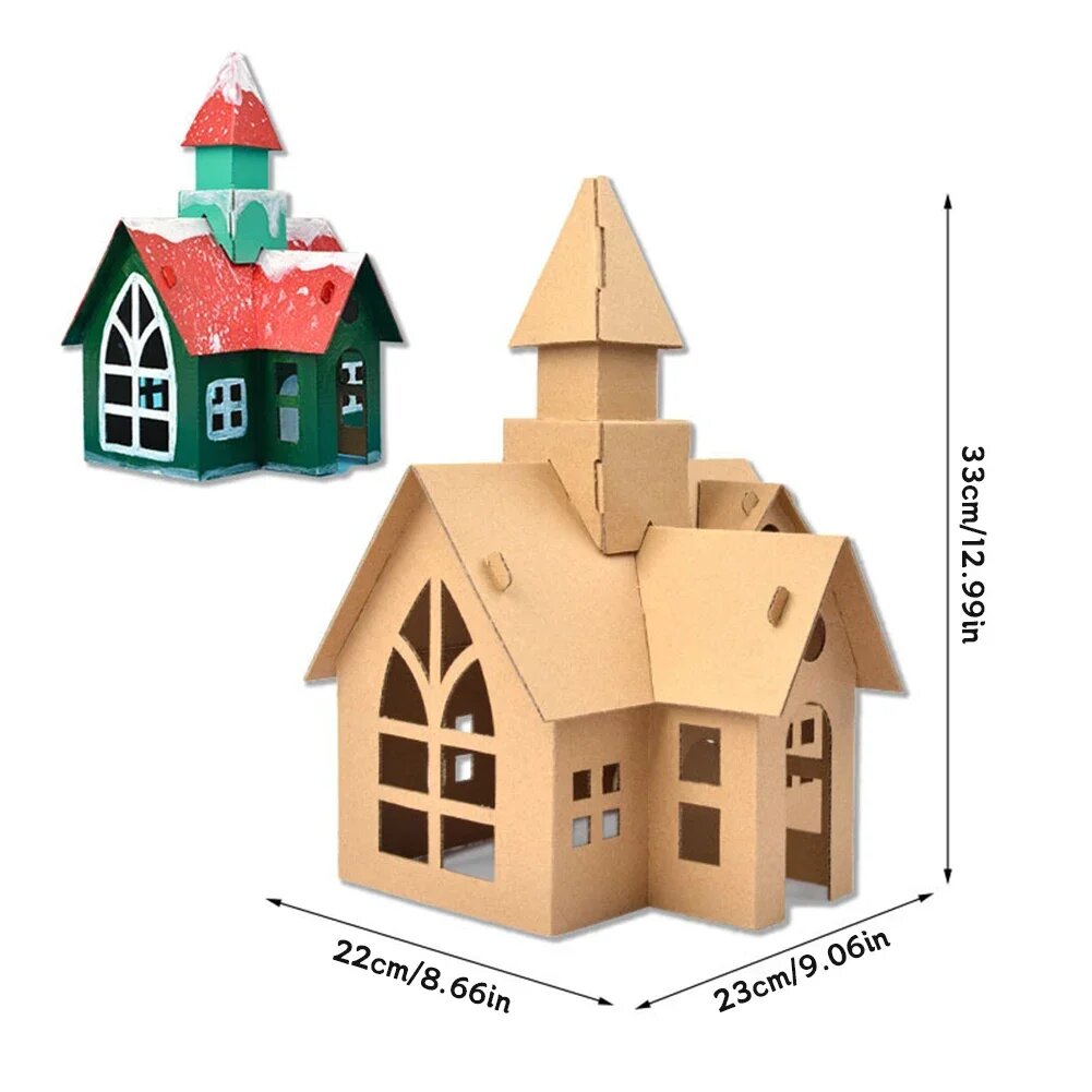 Картонный домик для раскрашивания Garden Castle