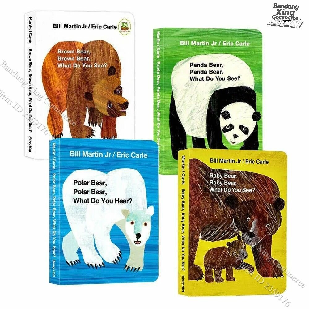 Eric Carle, Grandpa Carl's classic picture book Brown Bear, what did you see? Original Enlightenment Book