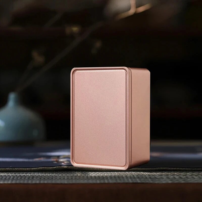 Новая прямоугольная жестяная коробка для печенья с крышкой, пыленепроницаемая домашняя кухонная коробка для хранения яичных рулетов для конфет, кофе, чая, подарочная коробка для ювелирных изделий, 14.5cm 7.5cm 9.5cm, Розовый