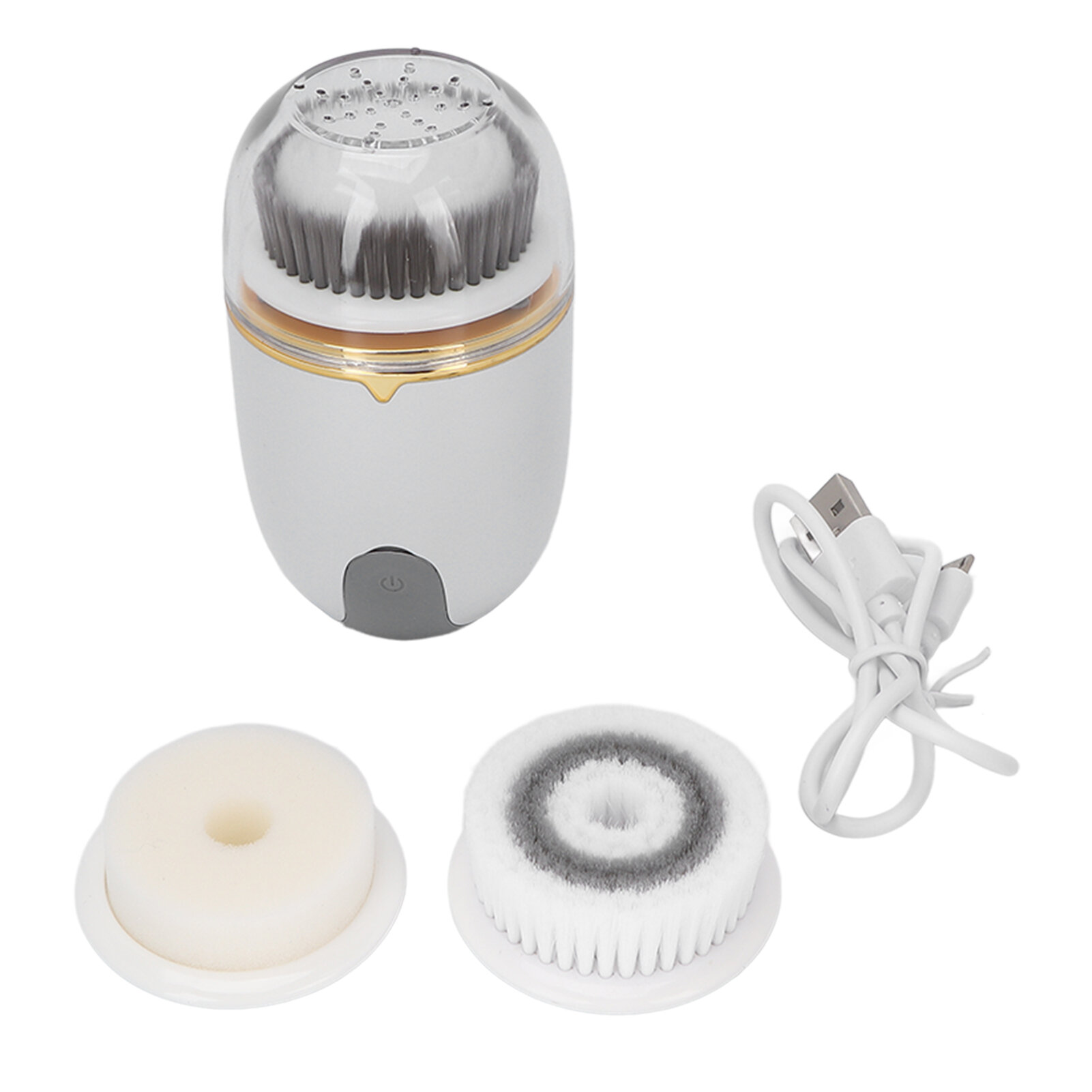 Электрическое очищающее средство IPX5 Водонепроницаемая электрическая щетка для очищения лица с ежедневной чистящей головкой Чистящая насадка для снятия макияжа