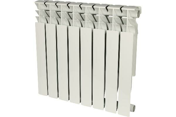 Радиатор биметаллический ROMMER Plus BM 500 8 секций боковое подключение (RAL9016) RBM-3210-050008