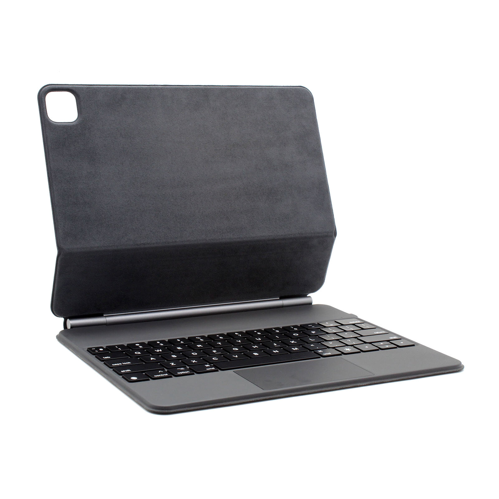 Magic Keyboard с трекпадом, подсветкой, беспроводным подключением Bluetooth, длительным сроком работы батареи, полной защитой, черный/белый цвет, размер 252.2x192.8x17.2 мм для iPad 10.9/11 дюймов, материал PU кожа+ABS, цвет подсветки белый, разъем