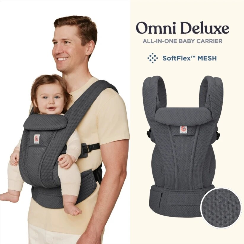 Рюкзак-кенгуру Egobaby Omni Deluxe, Deluxe dark grey