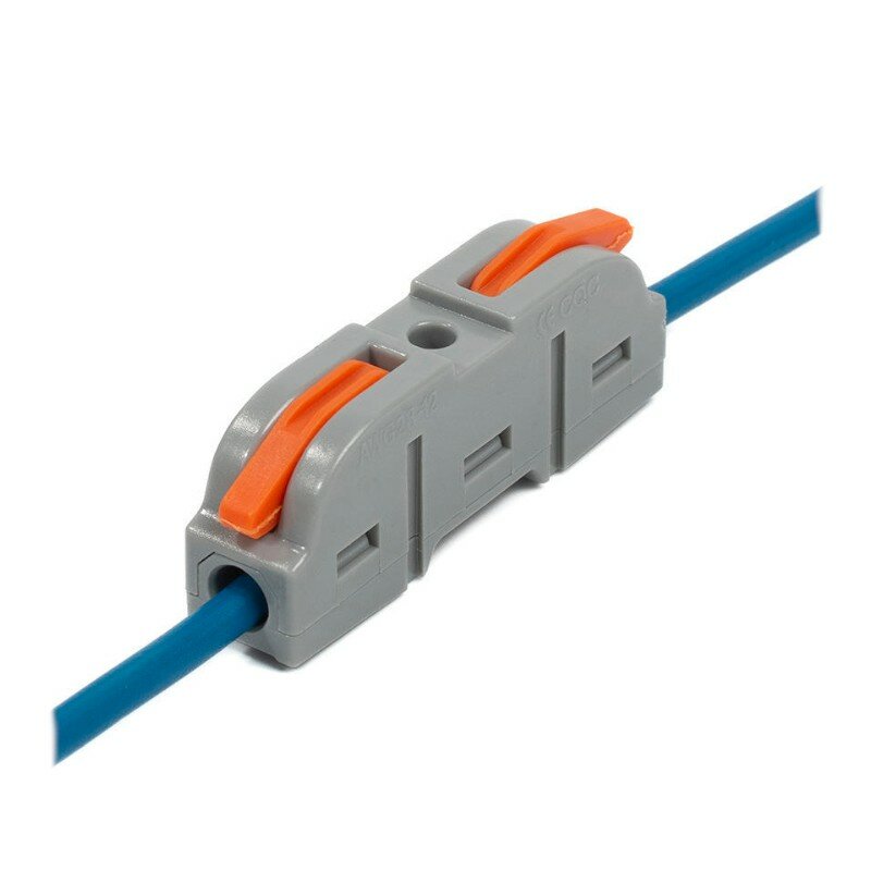 Клемма проходная КВТ СМК 222-2411, разжимная, для меди, изоляция ABS, 0.8-4 мм²