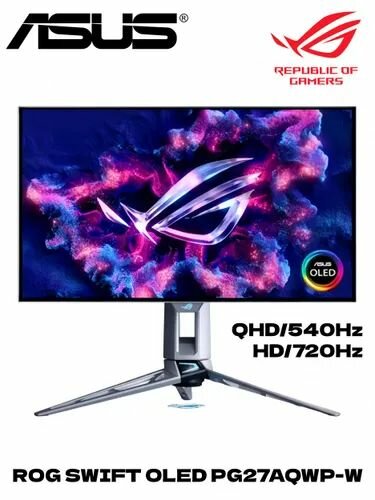 ASUS 26.5" Монитор PG27AQWP-W Двухрежимное переключение 2Kмонитор, черно-серый, темно-серый