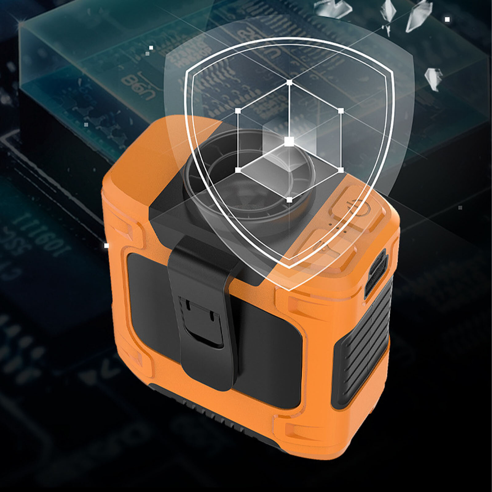 Вентилятор на поясе, 3 скорости, 15500 об/мин, мощный поток воздуха, время работы 26 ч, 10000 мАч, зажим для аккумулятора, вентилятор с креплением на ремень, светодиодной подсветкой и функцией Power Bank