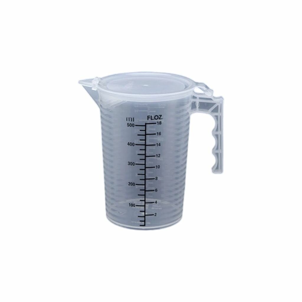 Черный мерный стаканчик для весов с пылезащитной крышкой, прозрачный мерный стаканчик для весов-прозрачный-500 мл