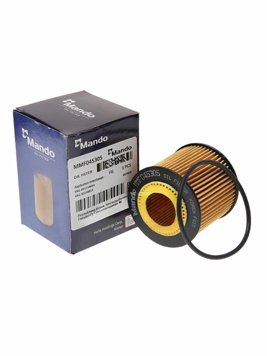 Фильтр масляный MANDO MMF045305 для Seat Ibiza, Skoda Fabia, Volkswagen Polo / Сеат Ибица, Шкода Фабия, Фольксваген Поло — фото 1
