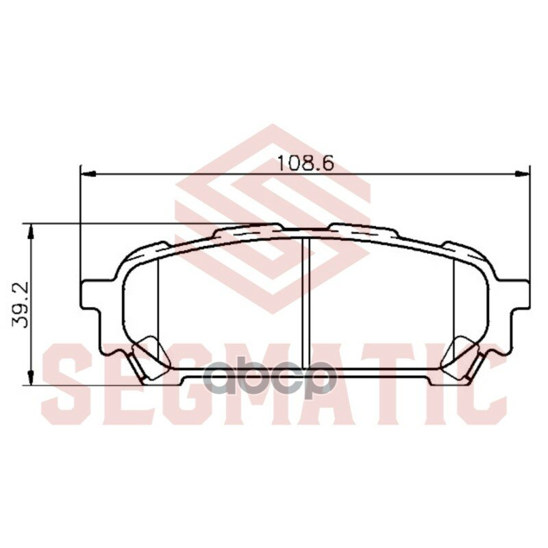 Колодка торм. диск. зад. SUBARU Forester S11 02-07, Impreza G11 00-07 [108.6*39.2*13.5] SEGMATIC арт. SGBP2845