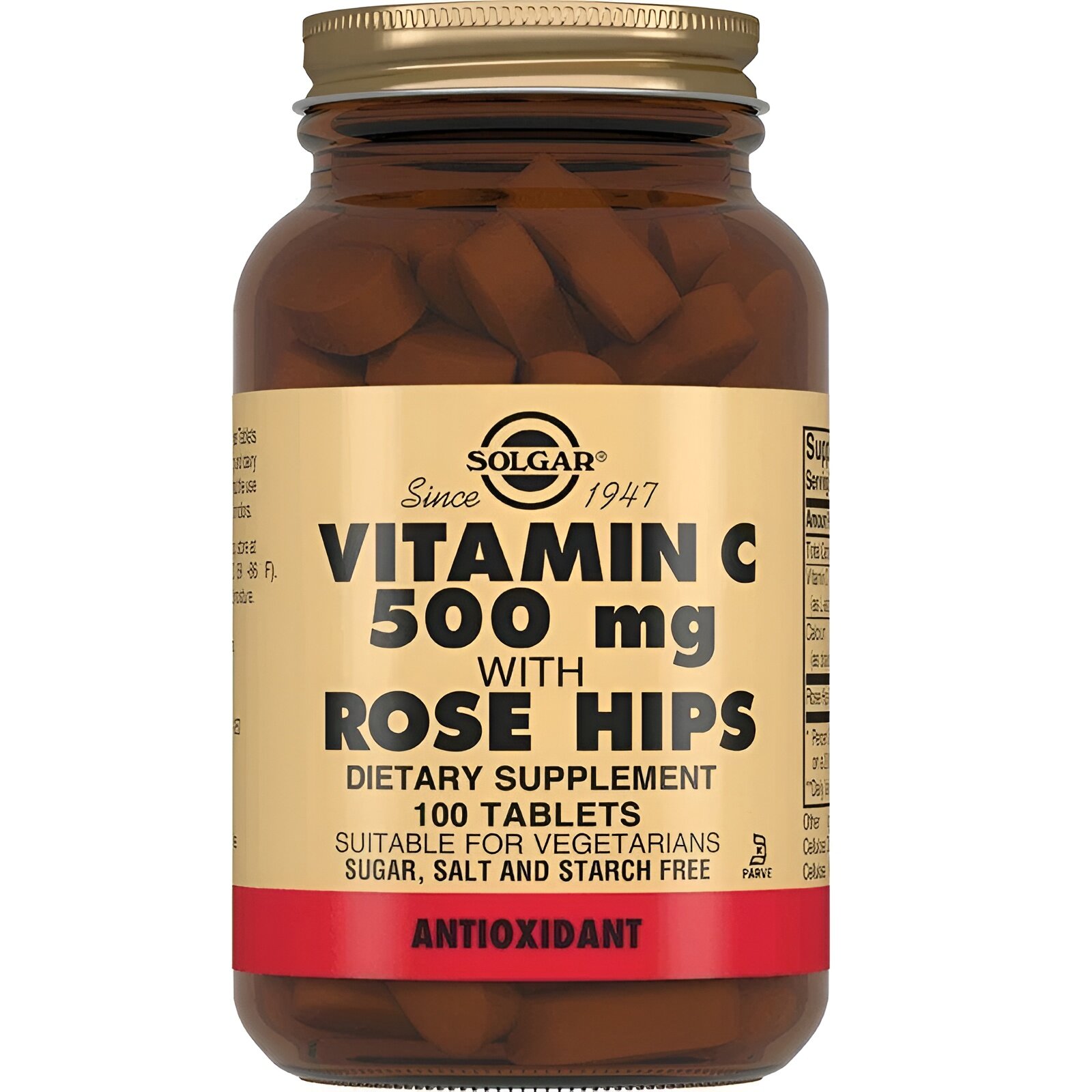 Солгар Витамин С и шиповник 500мг таблетки 100 шт