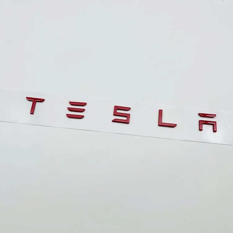 3D буквы ABS для Tesla Model 3/Y/X/S, двойной мотор, авто, задняя дверь багажника, эмблема багажника, значок, наклейка на автомобиль, наклейки TESLA Red