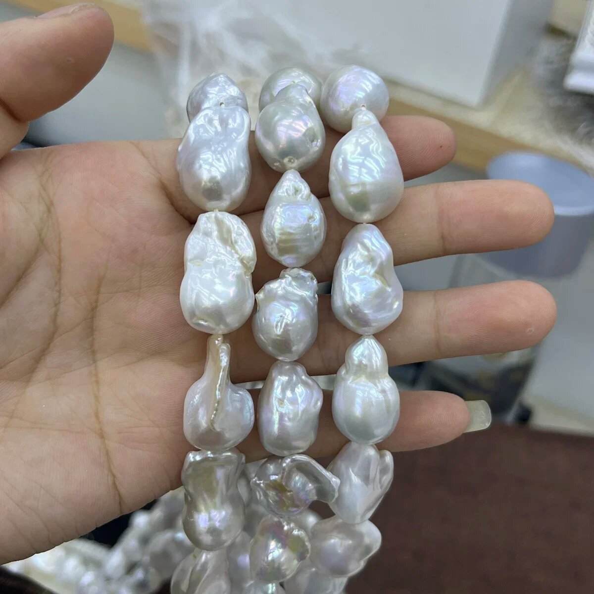 Натуральный пресноводный жемчуг в стиле барокко 16x17 мм-18x30 мм 5A рыбий хвост из бисера ювелирные изделия сделать DIY ожерелье браслет аксессуары женские свадебные