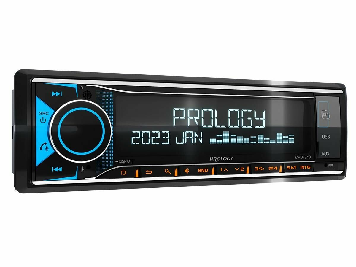 Автомагнитола Prology CMD-340 1DIN 4x55Вт v4.2 AUX пду RDS