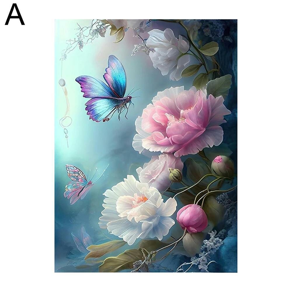 Алмазная мозаика большая картина "Пляжный лунный свет" 30х40 см со светящимся в темноте стразами и 5Д элементами