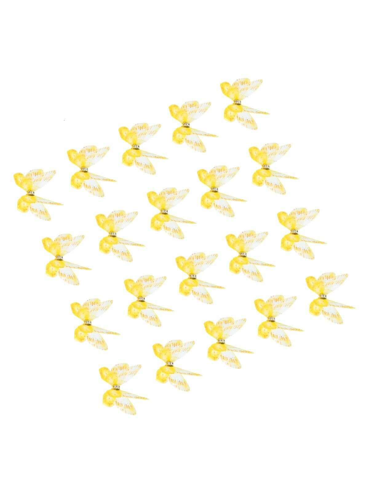 Вышитые аппликации бабочки, Желтый