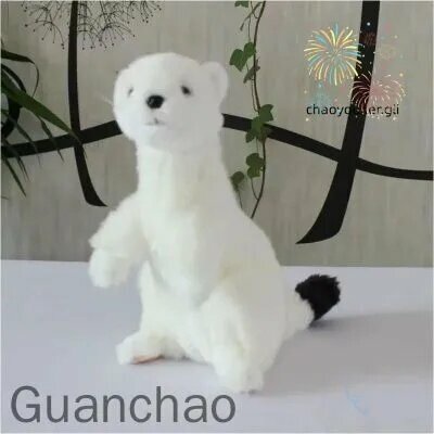 Реалистичная мягкая плюшевая игрушка Хорек Горностай CZX