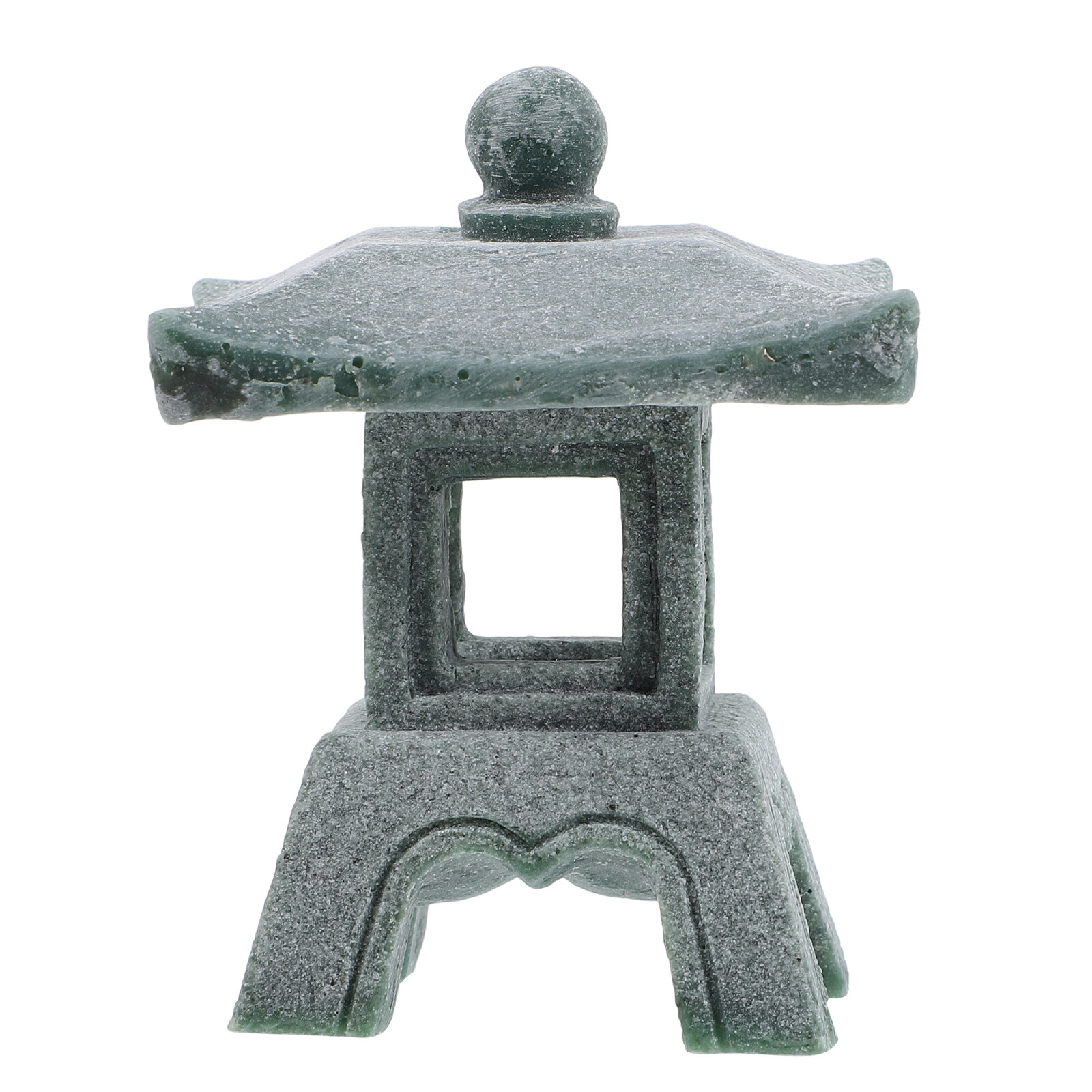 Скульптура беседки из серого песчаника для декора миниатюрного сада и террариума