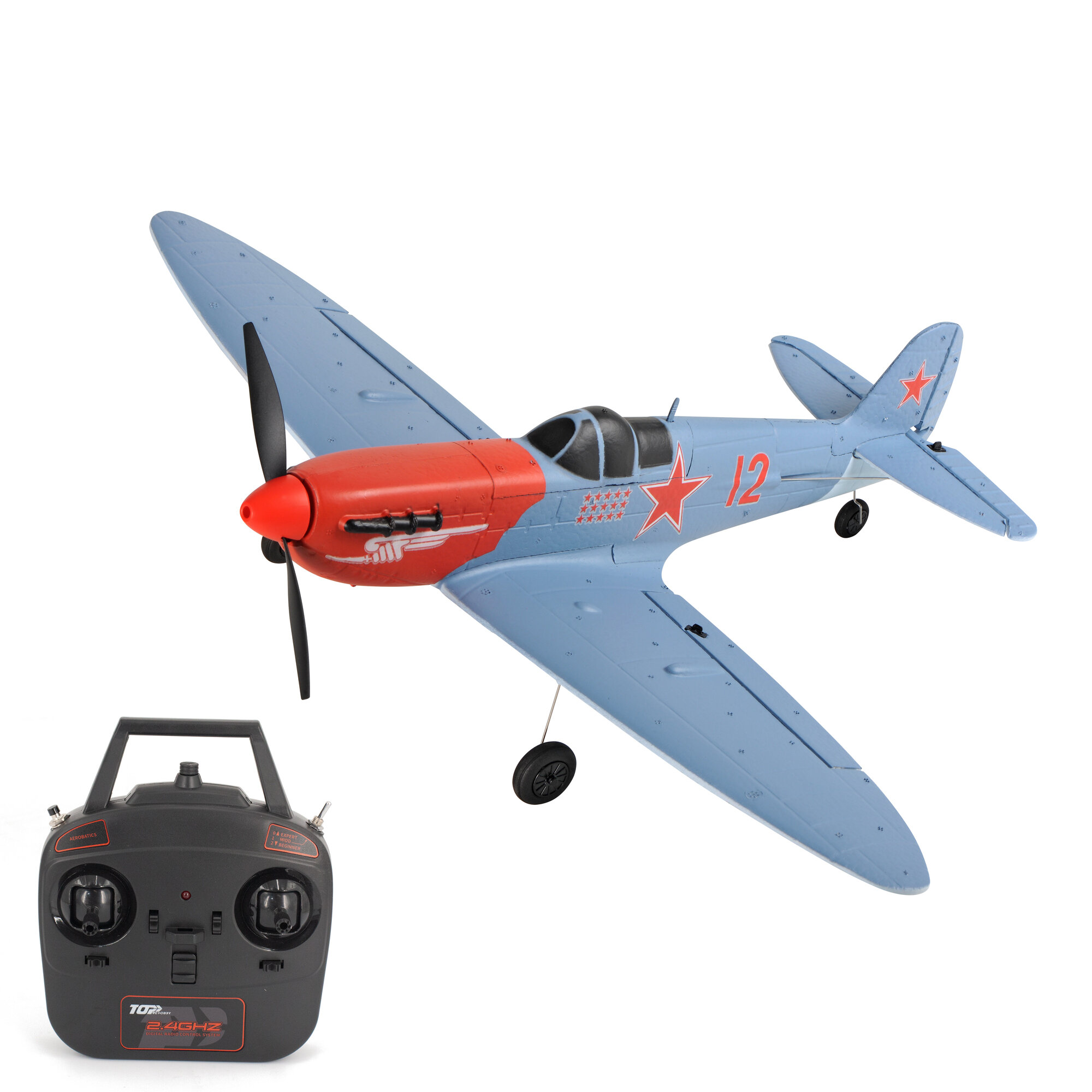TOP RC Радиоуправляемый самолет истребитель (6-axis, EPP, 450 мм, RTF) - TOP003B02