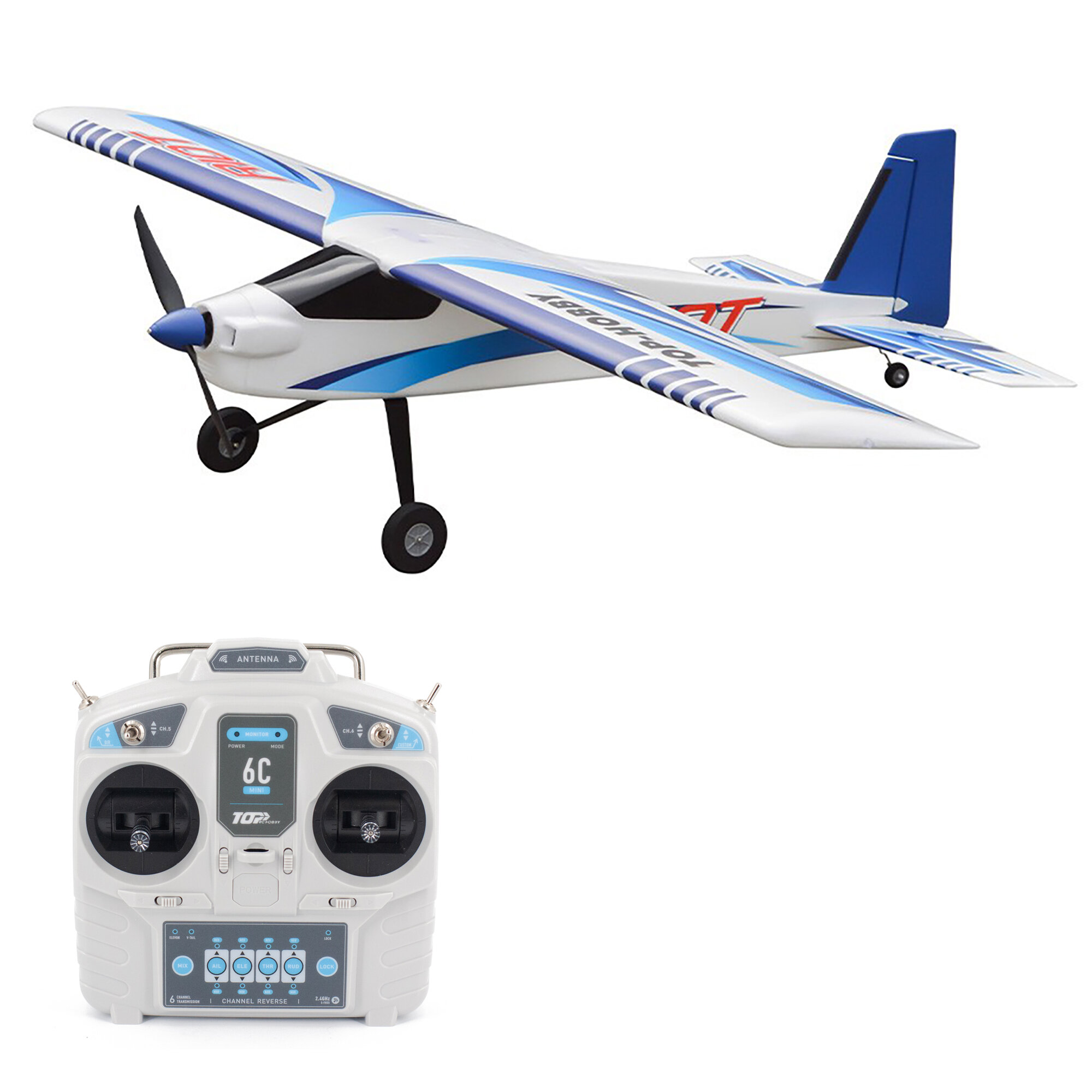 TOP RC Радиоуправляемый самолет Riot Blue 1400mm RTF - TOP049C-BLUE