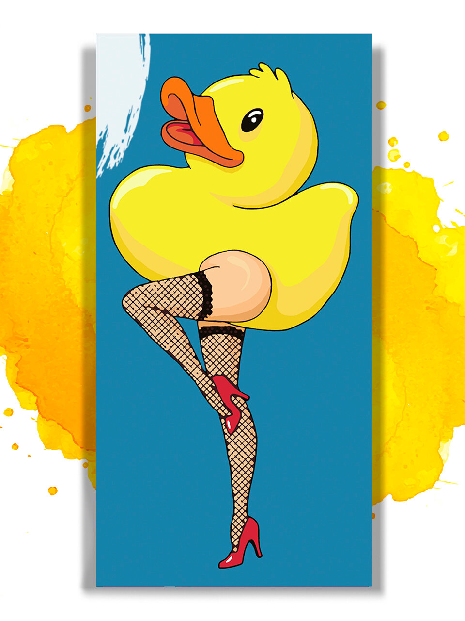 Картина по номерам на холсте Duck-girl, 30 х 60 см