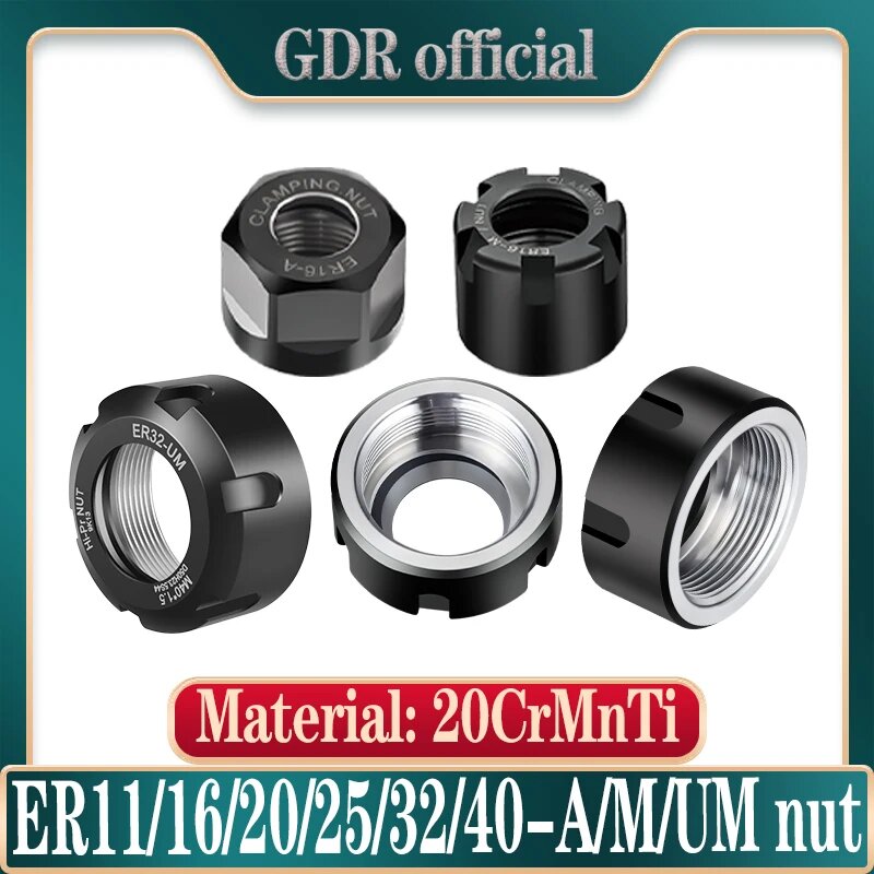 Гайка GDR ER8 ER11 ER16 ER20 ER25 ER32 ER40 Гайка A M UM ER Гайка ER11 Гайка ER для цанги и кронштейна держателя инструмента Удлинитель 5 PCS, ER11A (M14x0.75P)