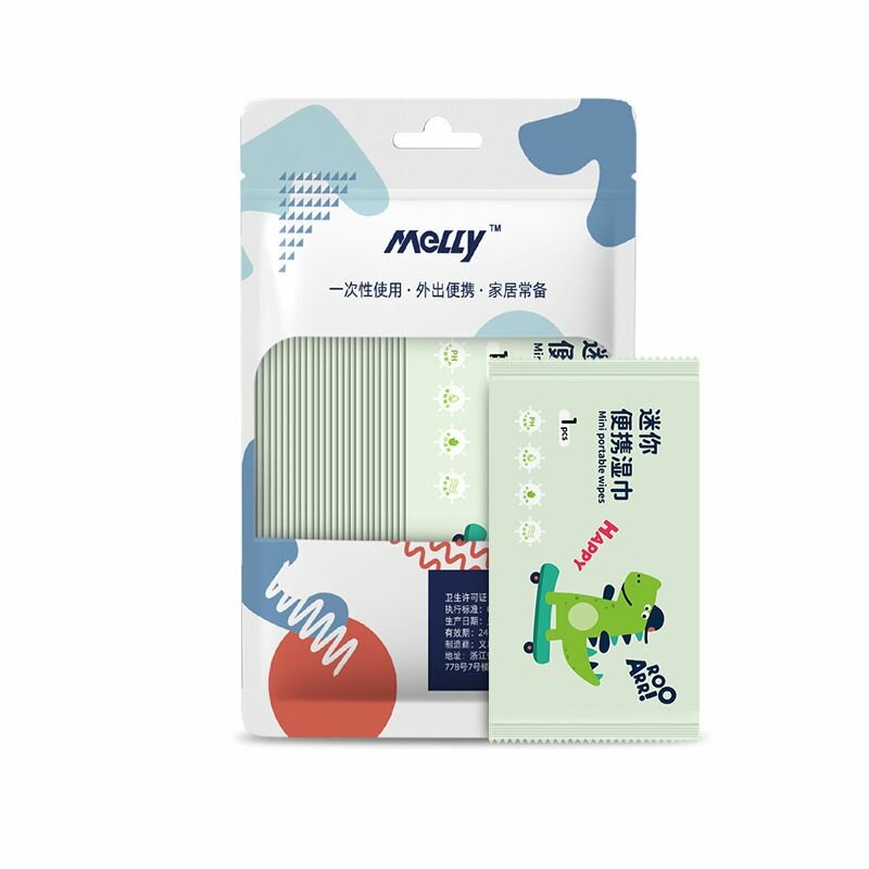 Мини-влажные салфетки для рук и лица, карманная упаковка, одноразовые салфетки для путешествий и гигиены 50 шт