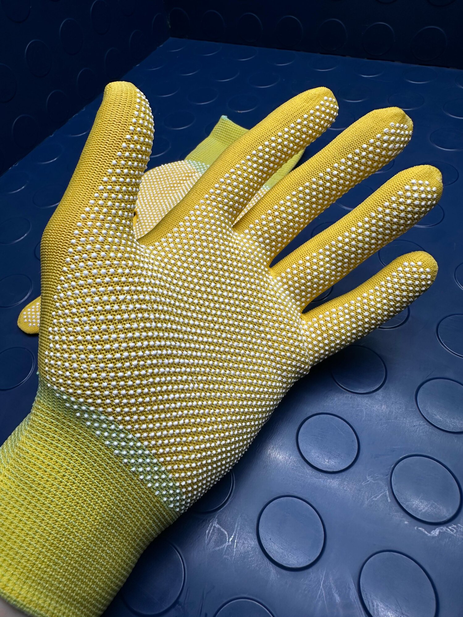 Чёткие перчатки 10 пар, M, жёлтые